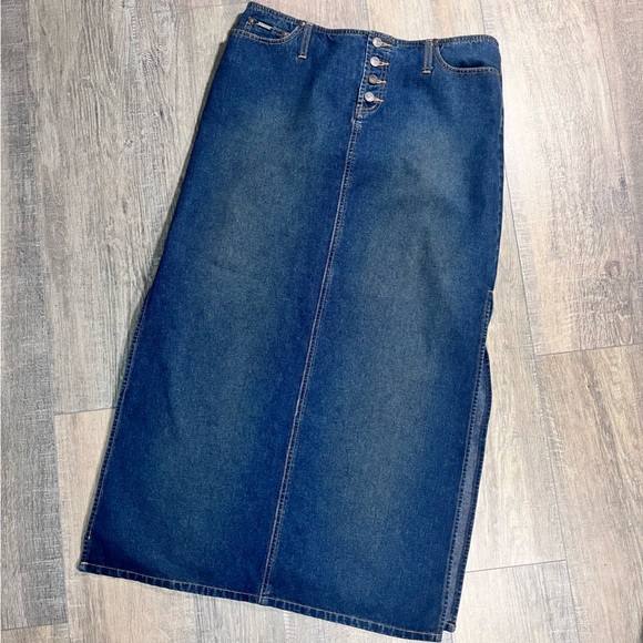 Squeeze | Skirts | Vintage Squeeze By Stephen Hardy Long Denim Skirt | Poshmark